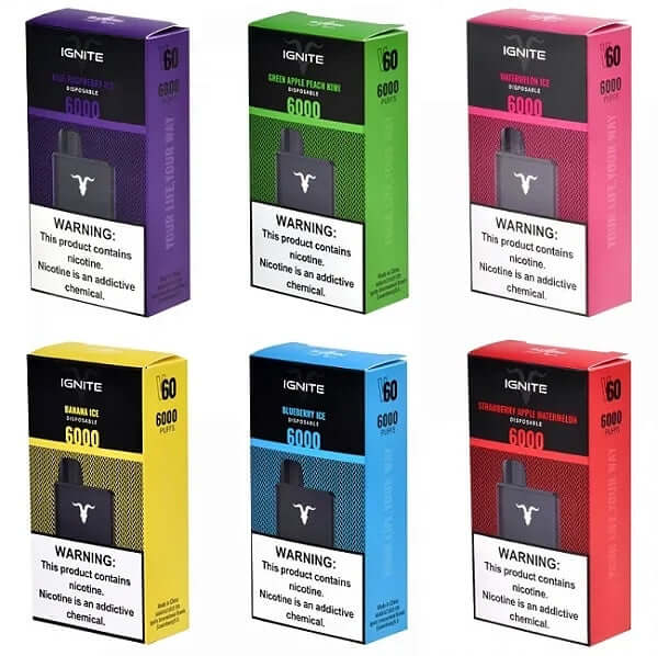 Ignite V60 Disposable Vape 6000 Puffs Luxury Look – Vape Dubai Online